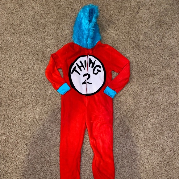 One Pieces | Nwt Dr Seuss Thing 2 Youth One Piece Jumpsuit Onesie Pj ...
